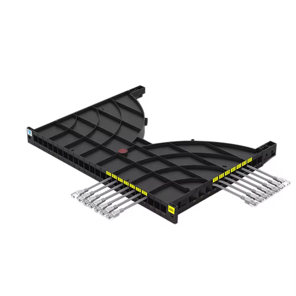 Channel Type Cable Management Tray 24-port Cable Manager Untuk Data ...